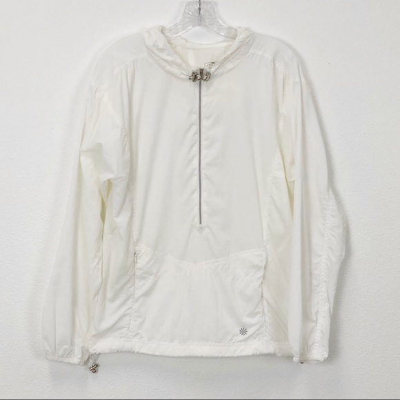 Athleta | Jackets & Coats | Athleta White Running Jacket Windbreaker ...
